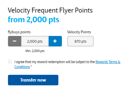 How to convert Flybuys points to Velocity points | Canstar