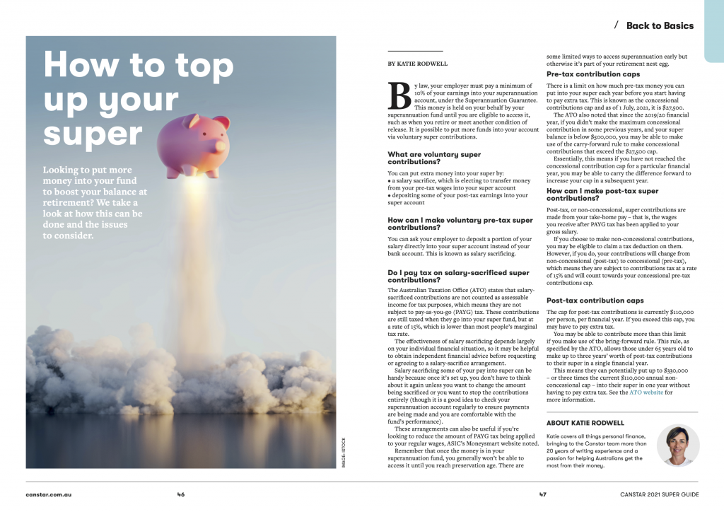 Making Extra Contributions - 2021 Super Guide | Canstar